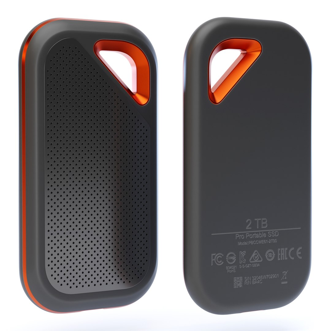 3D Model SanDisk Extreme Pro Portable SSD - TurboSquid 1899299