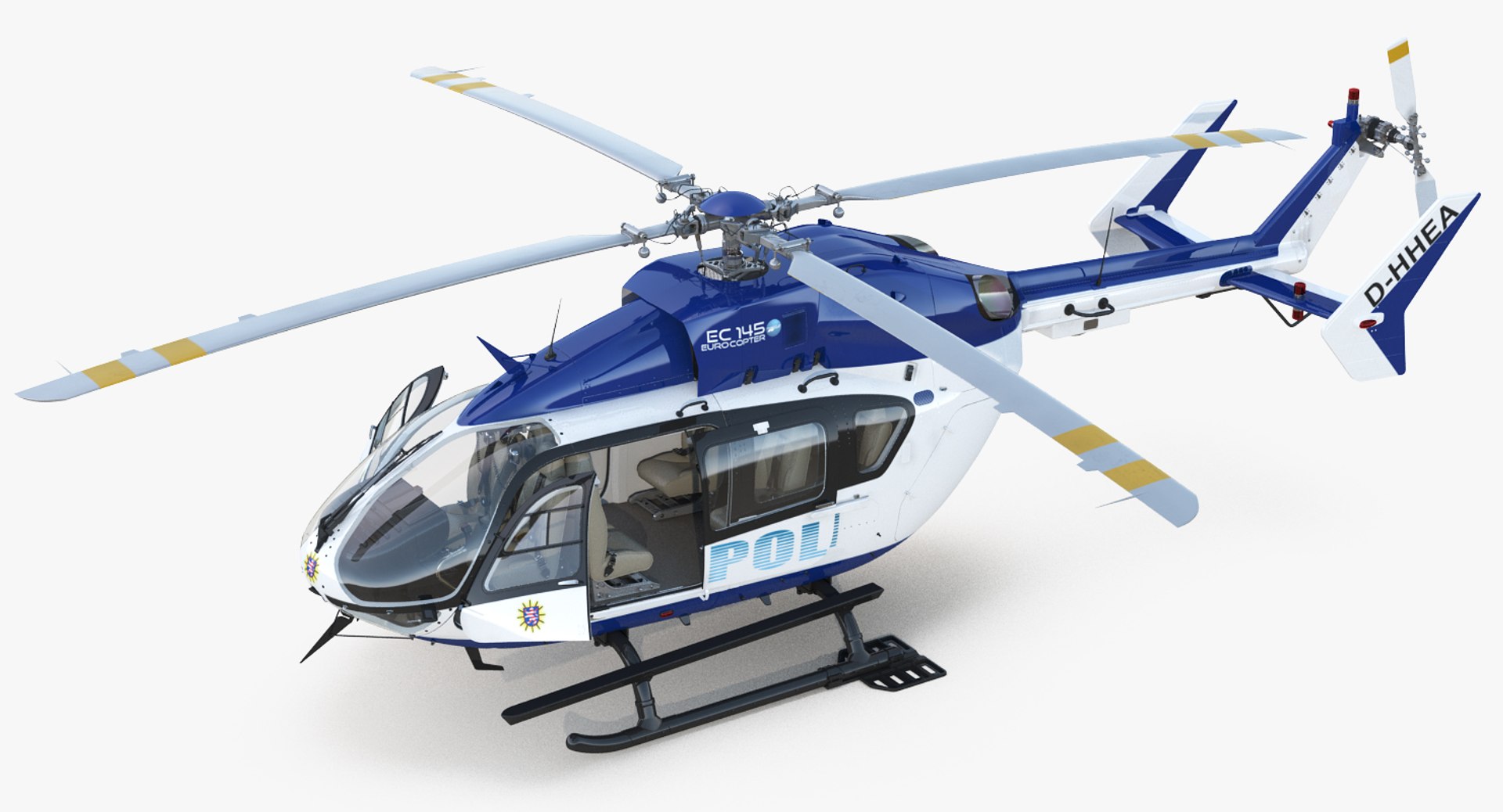 3D Model Eurocopter Ec145 German Police - TurboSquid 1197653
