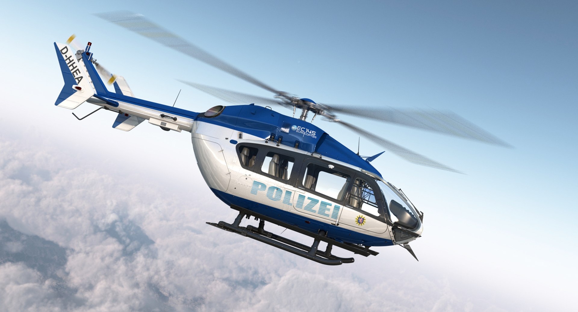 3D Model Eurocopter Ec145 German Police - TurboSquid 1197653