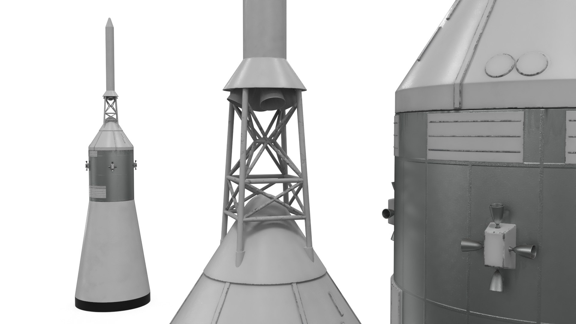 3D Apollo Launch Escape System Model - TurboSquid 2412603
