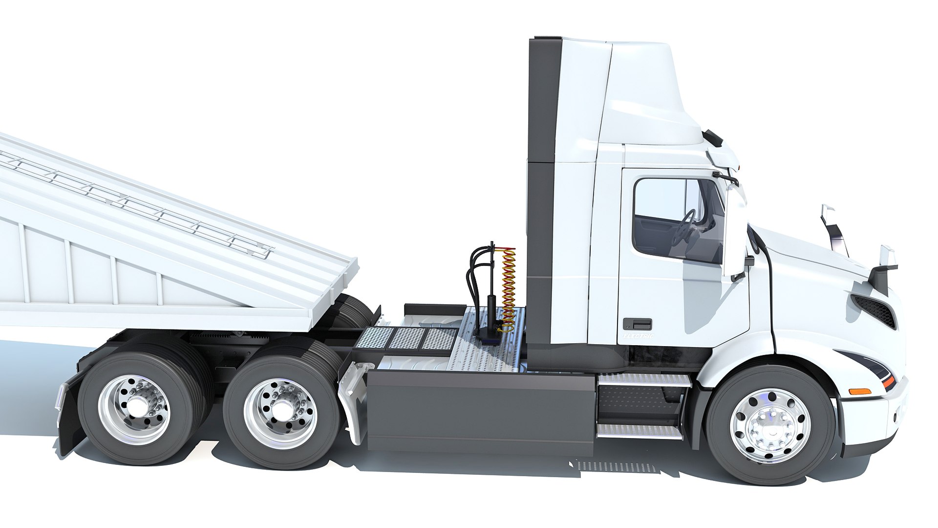 Semi Truck With Bottom Dump Trailer 3D Model - TurboSquid 2264760