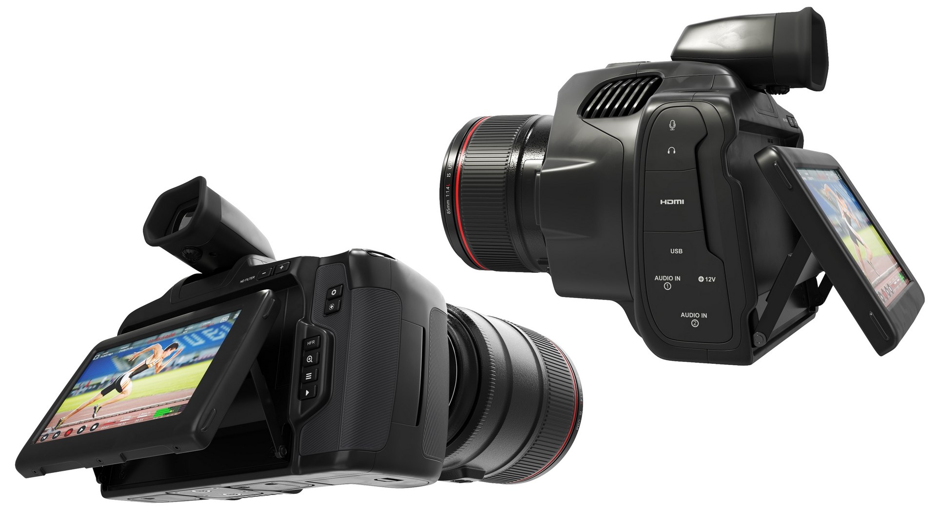 Professional Cinema Camera Premium Light On With Lens 3D Model ...