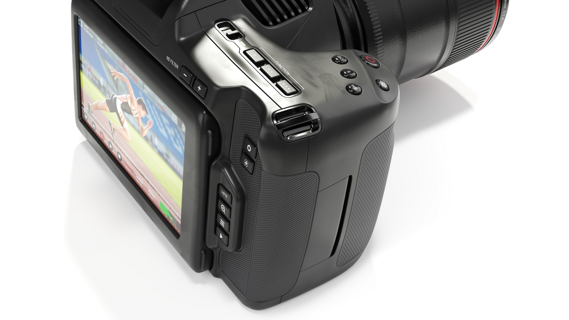 Professional Cinema Camera Premium Light On With Lens 3D Model ...