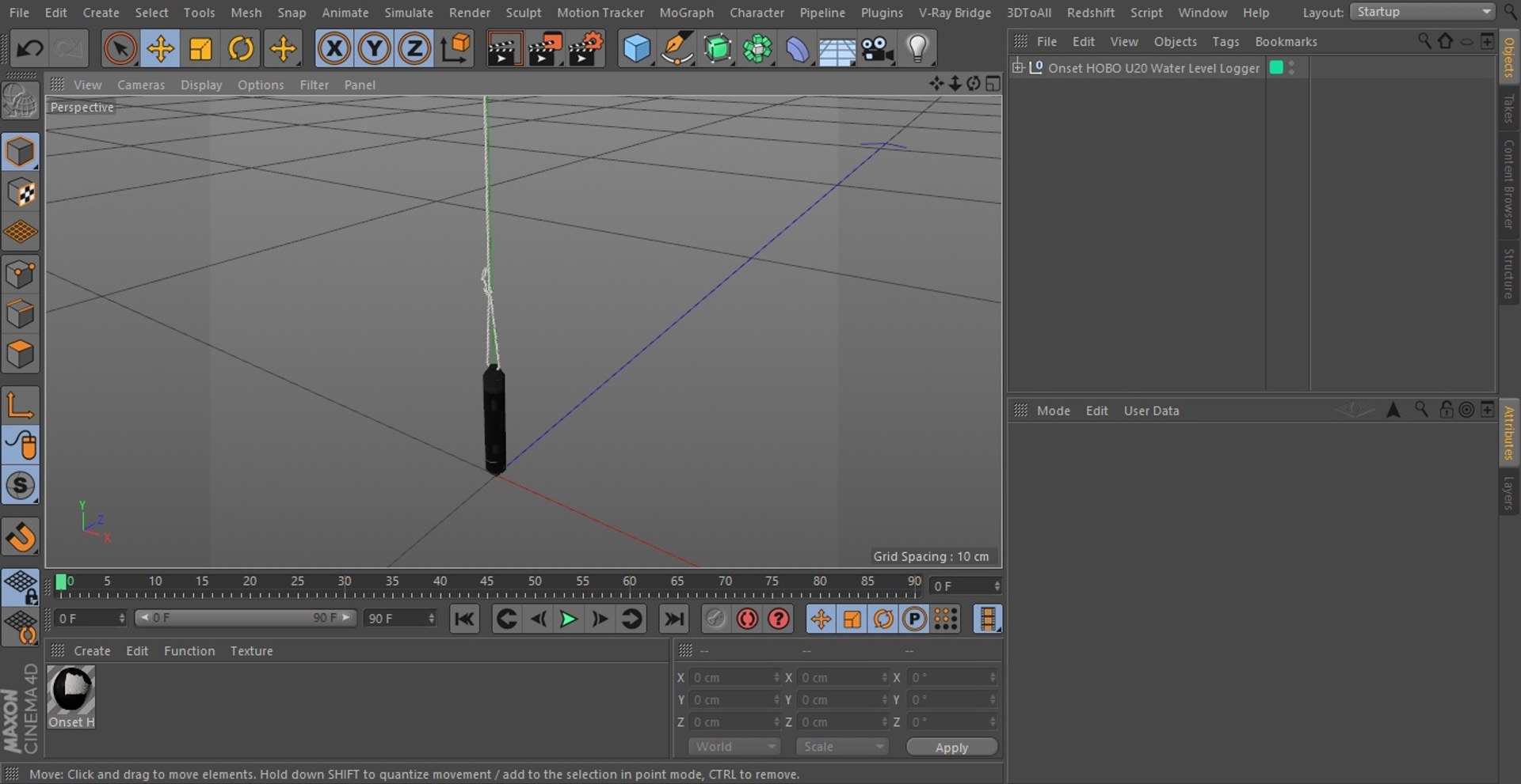 Onset HOBO U20 Water Level Logger 3D model - TurboSquid 1916223