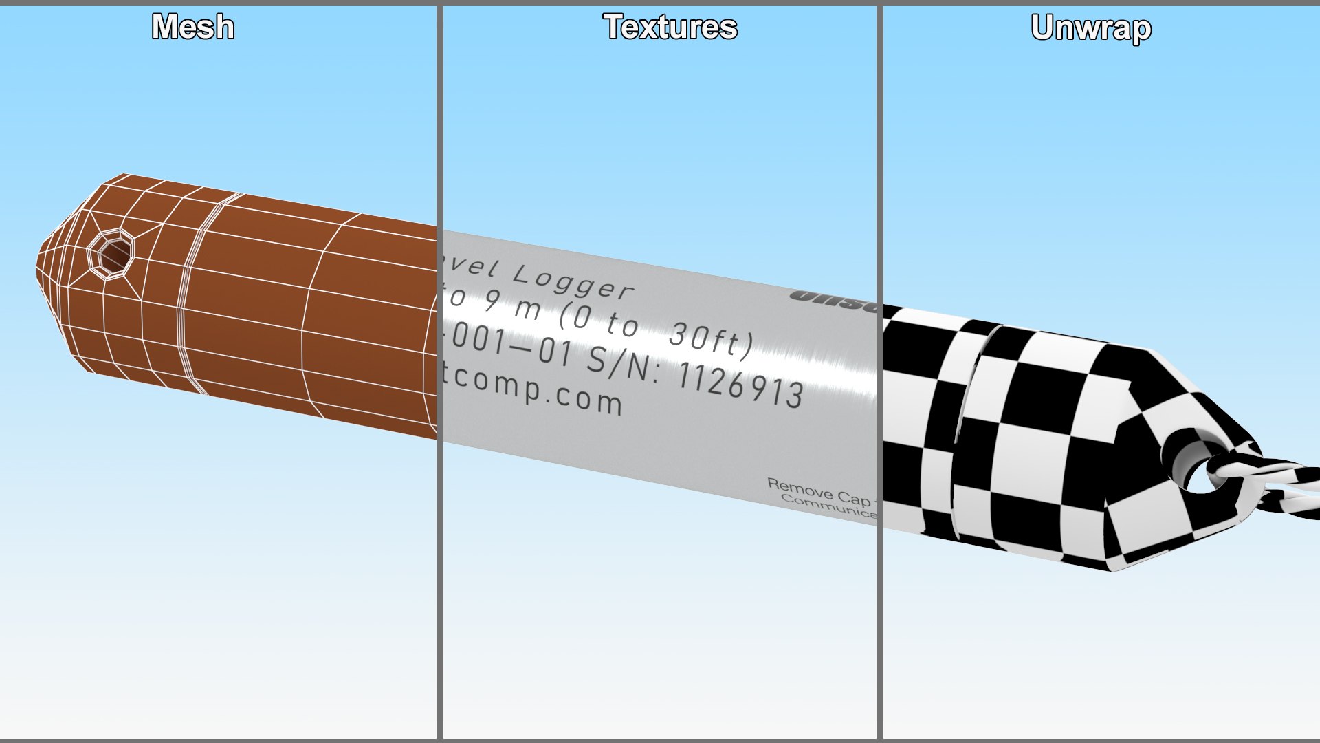 Onset HOBO U20 Water Level Logger 3D model - TurboSquid 1916223