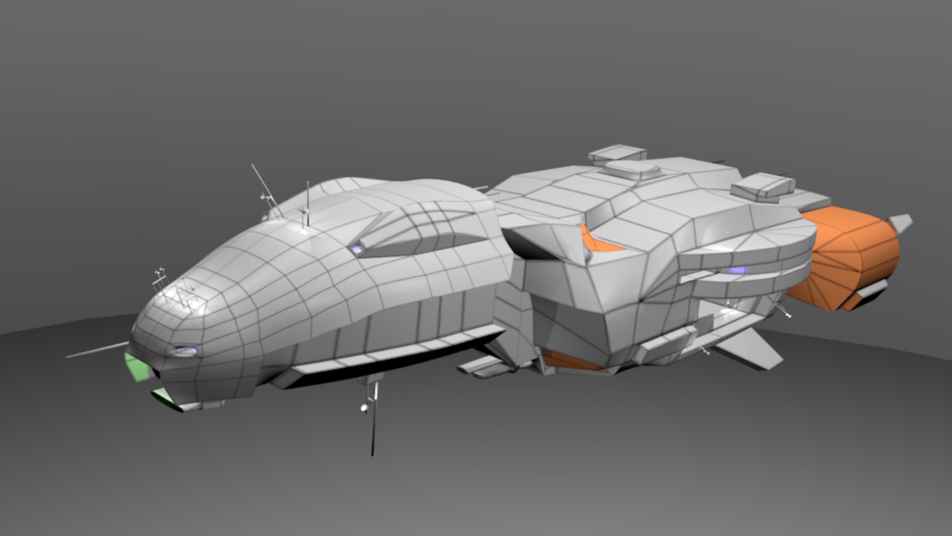 3d Model Large Spaceship