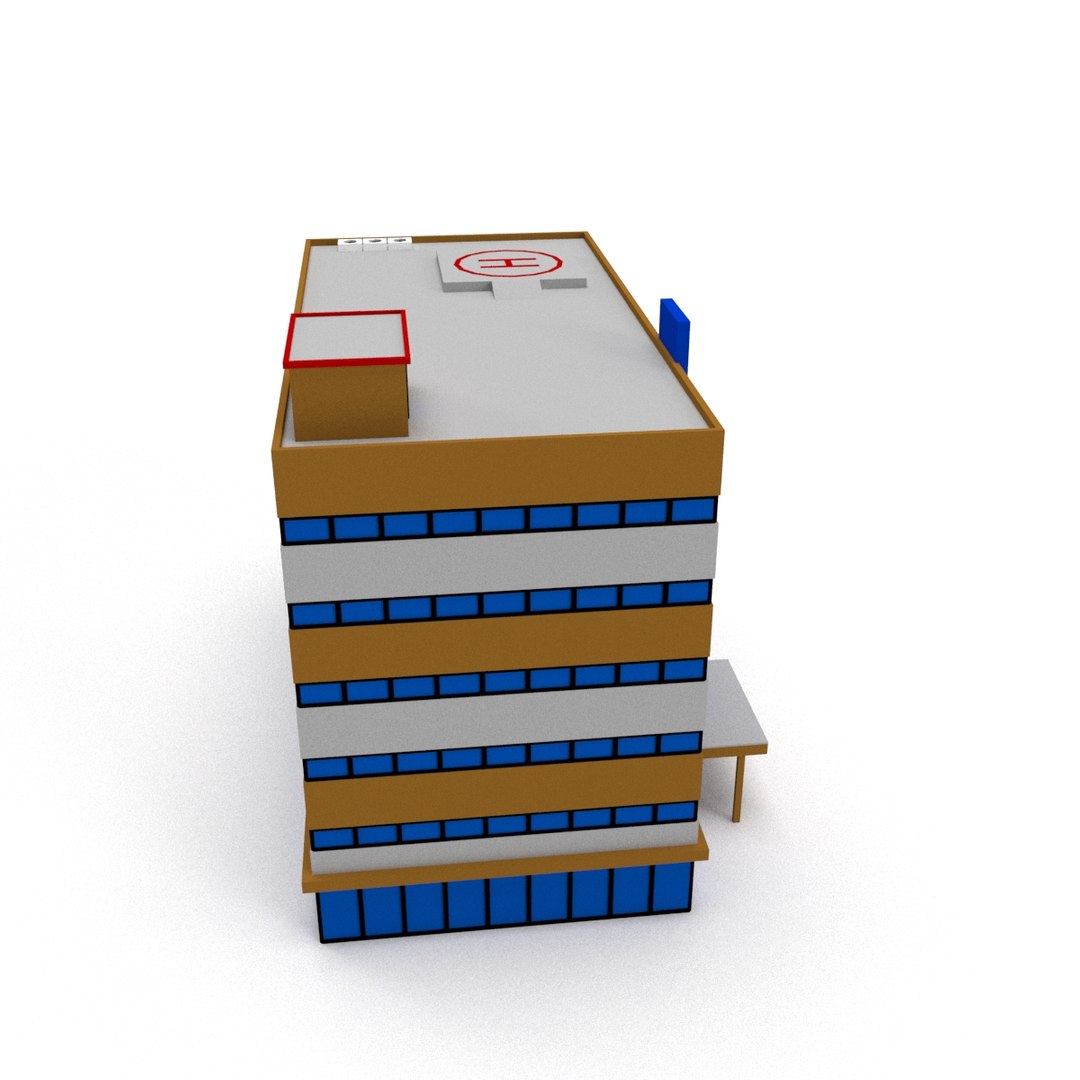 Ready Hospital Building 3D Model - TurboSquid 1374784