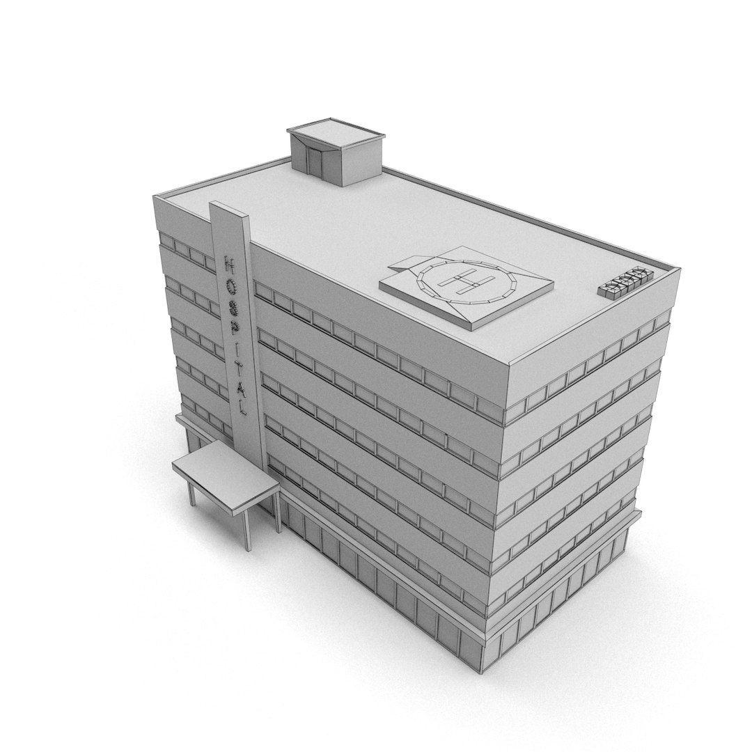 Ready Hospital Building 3D Model - TurboSquid 1374784