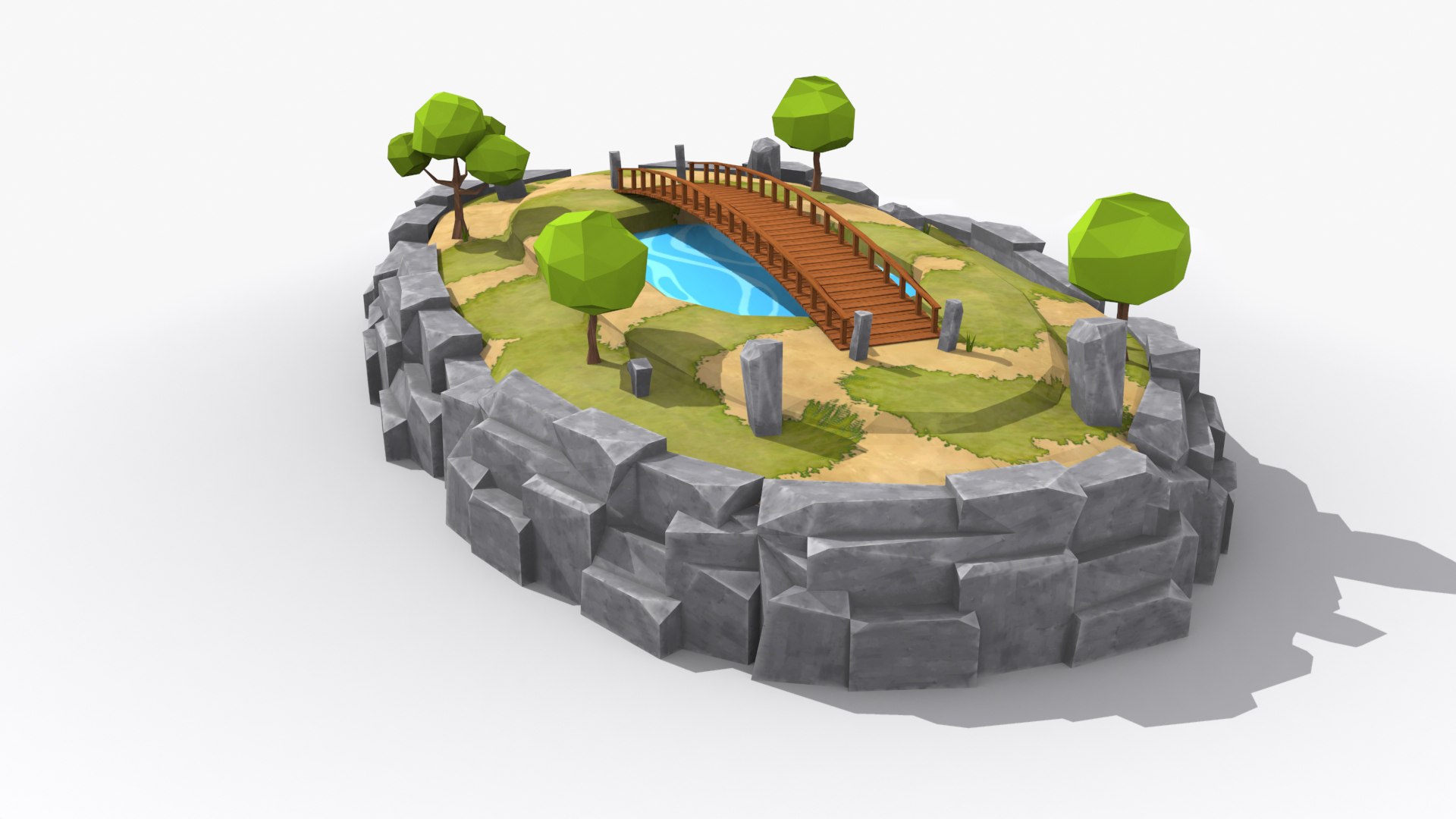 Island Cartoon X9 Low-poly 3D Model 3D Model - TurboSquid 1929798