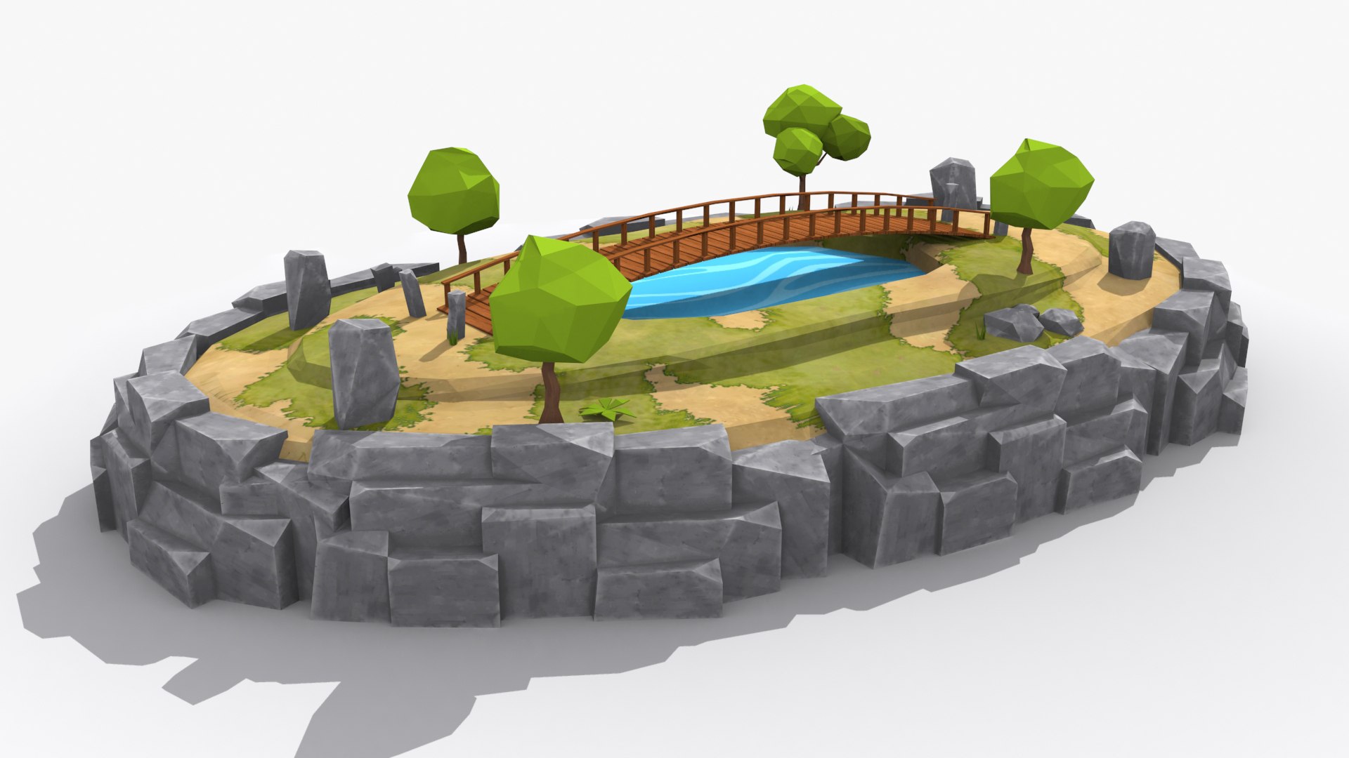Island Cartoon X9 Low-poly 3D Model 3D Model - TurboSquid 1929798