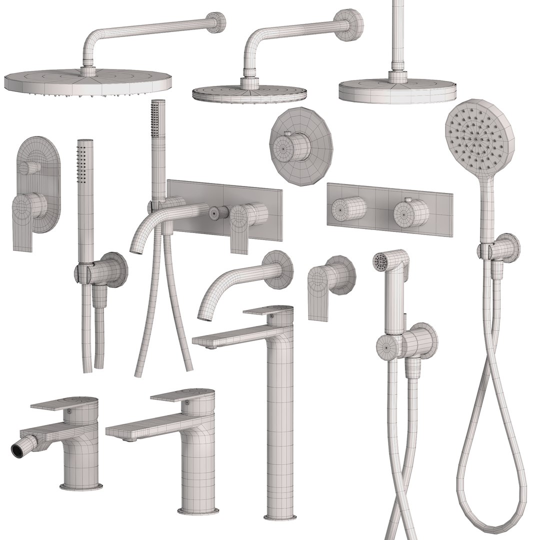 Fantini Myo Set Faucets And Showers Model - TurboSquid 2119888