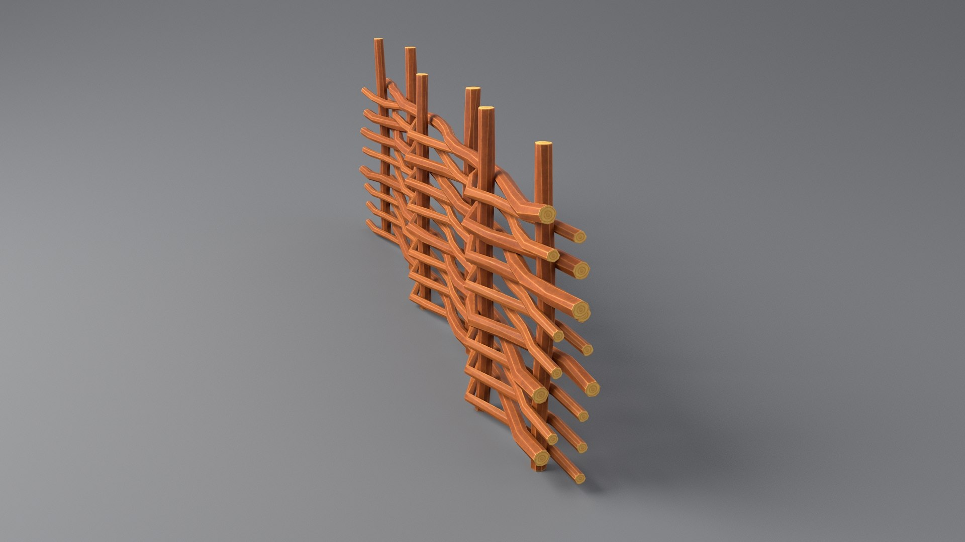 Cartoon Wattle Fence 01 3D - TurboSquid 1942049