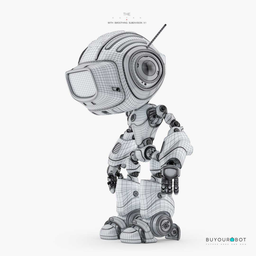 Cute Robot Friendly 3D Model - TurboSquid 1236836