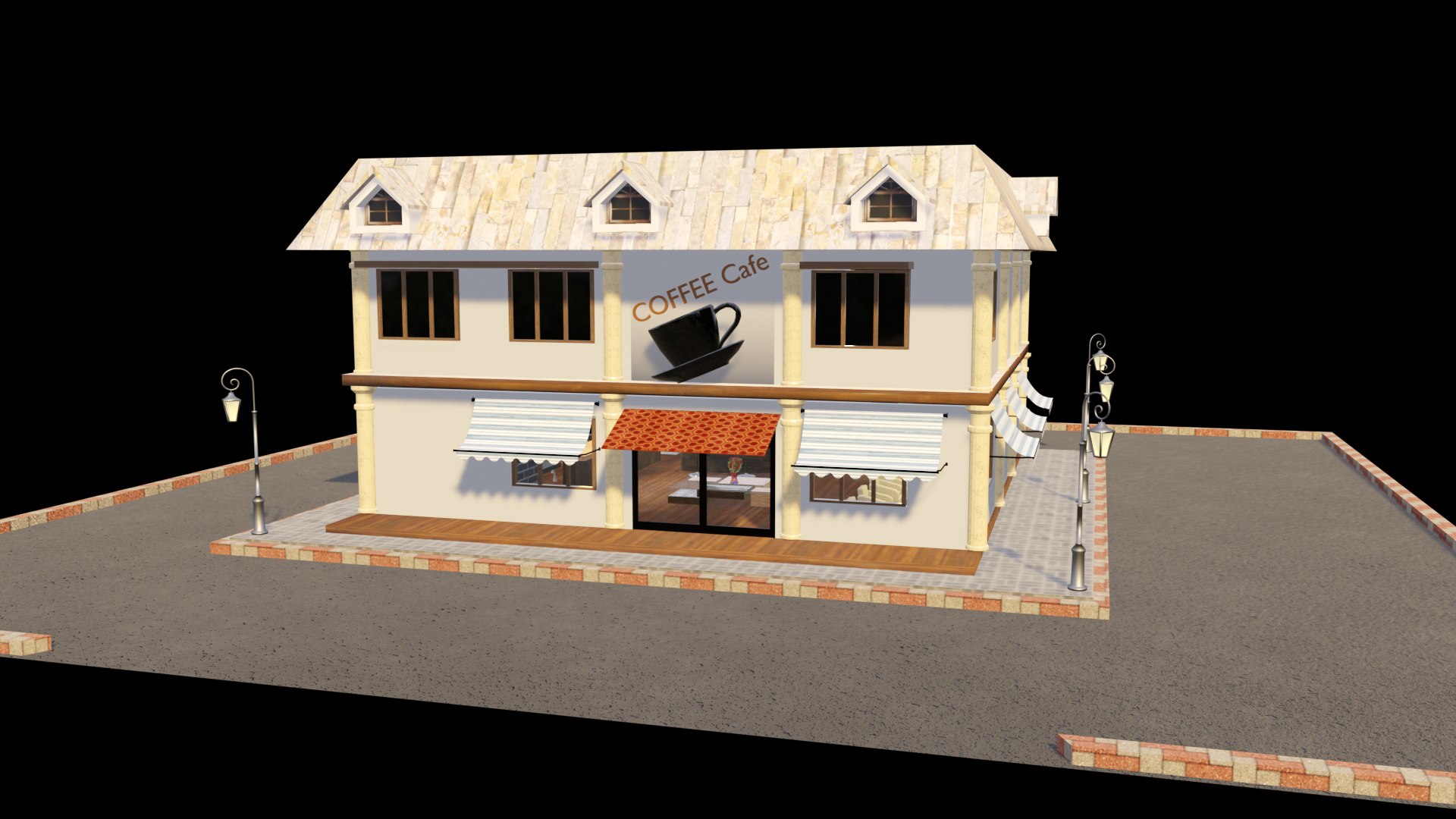 Coffee Shop 3D Model - TurboSquid 2204398