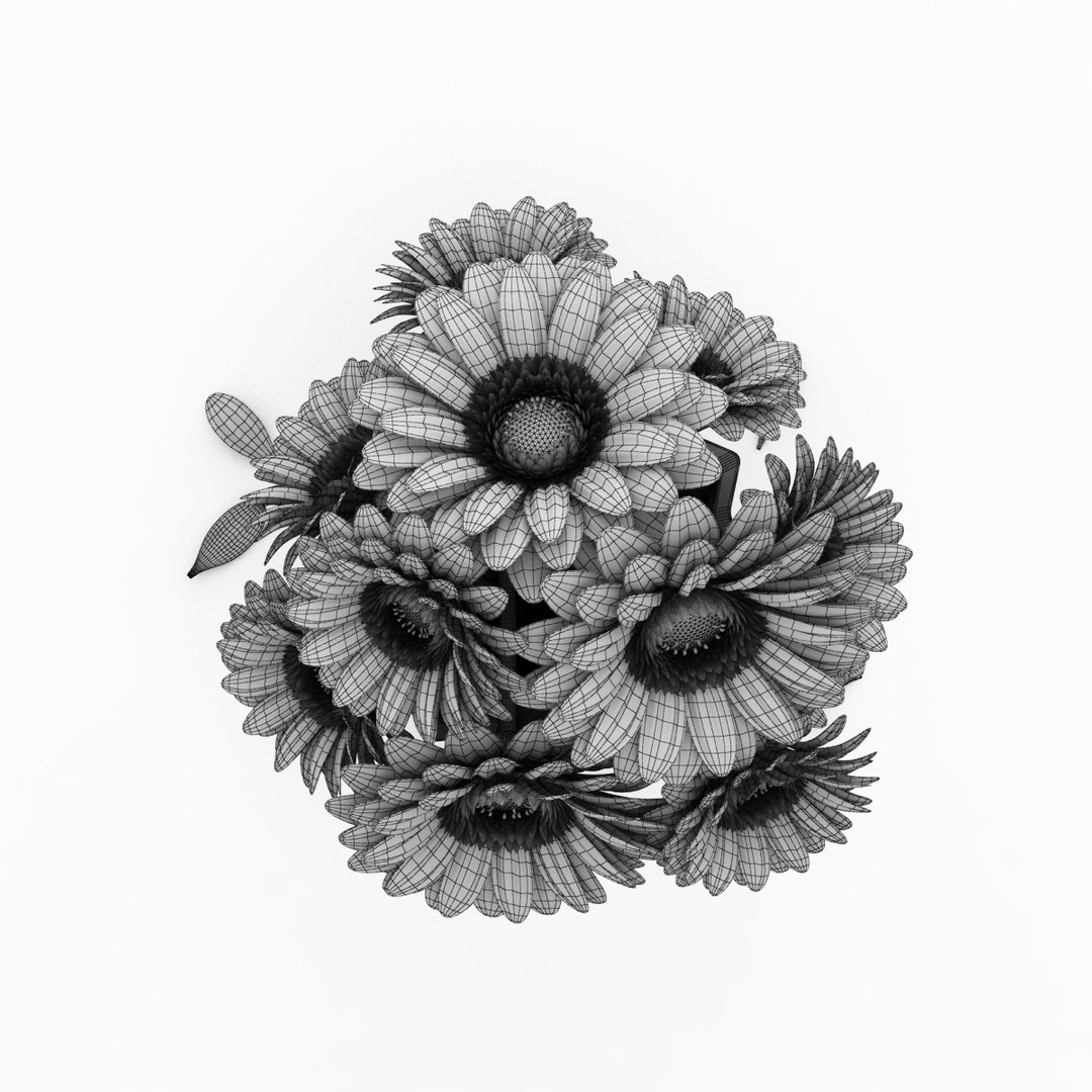 3D Bouquet Gerbera - TurboSquid 1152687