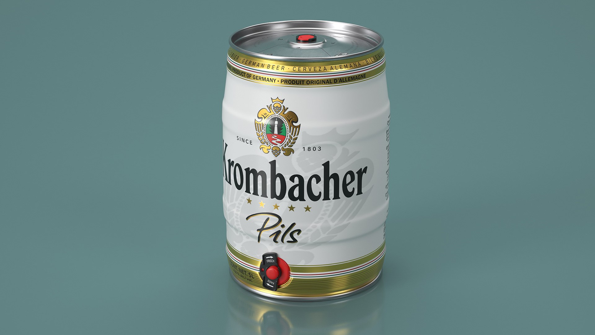 Krombacher Beer 5 Liter Barrel 3D Model - TurboSquid 2278830
