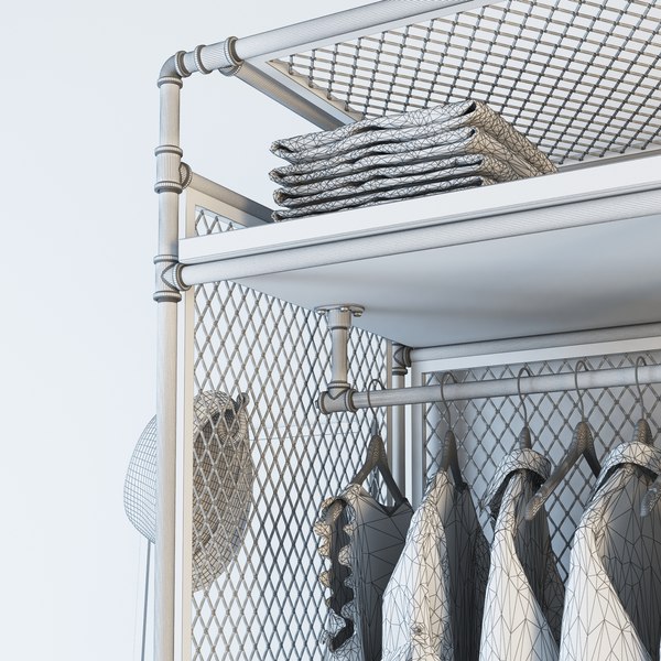 Hall tree clothing rack 3D model - TurboSquid 1710281