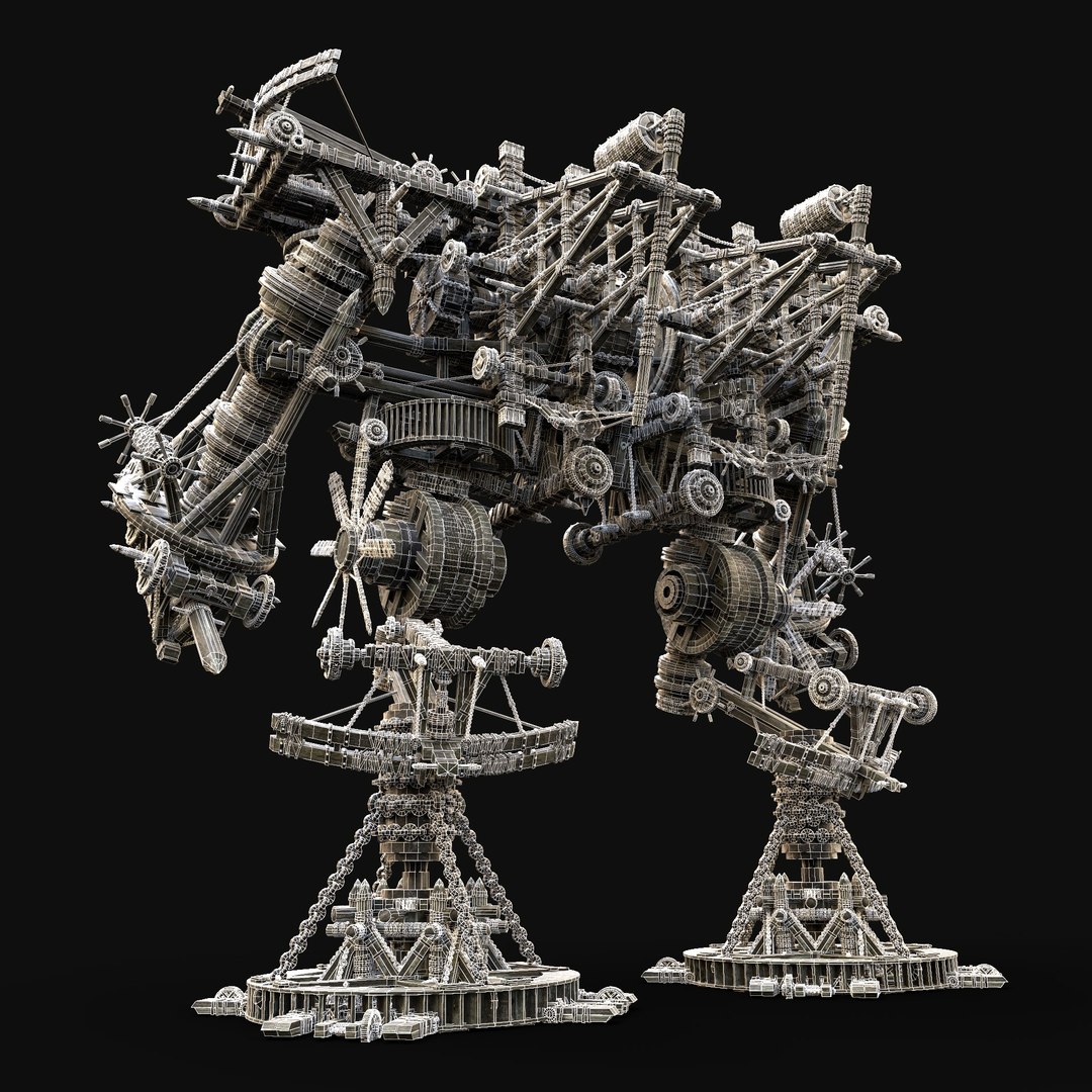 MECH GIANT ROBOT SIEGE ENGINE MACHINE WAR CONSTRUCTION MECHA Model ...