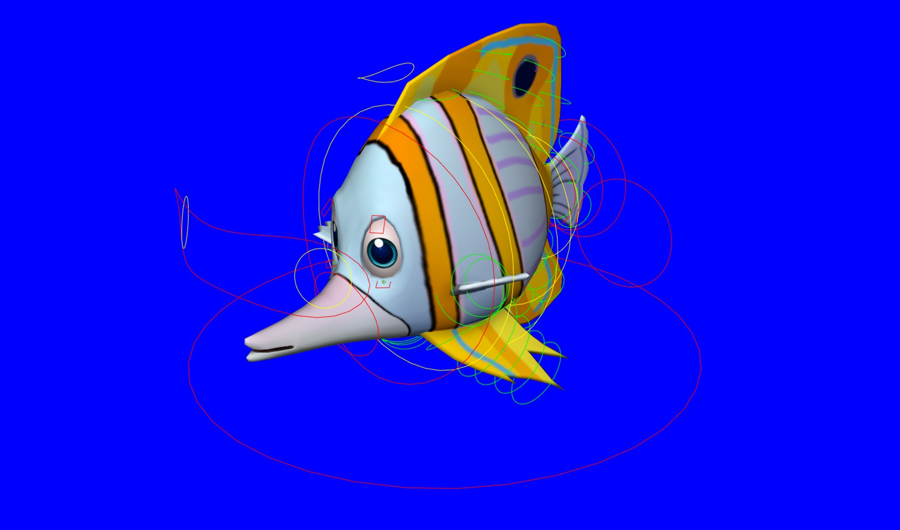 Copperband Butterfly Fish Toon 3D Model - TurboSquid 1585813