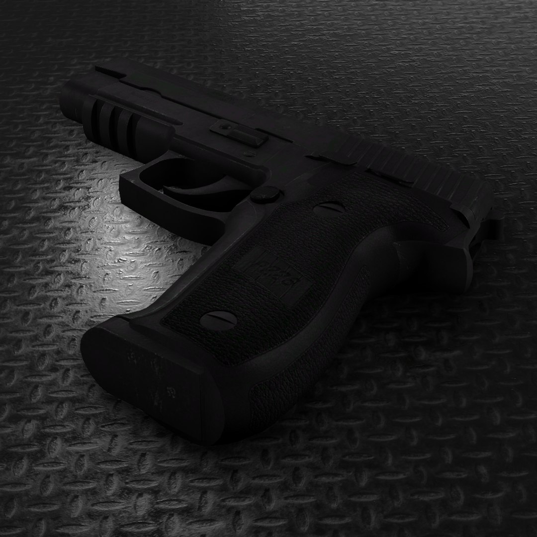 3ds Max 45mm Handgun