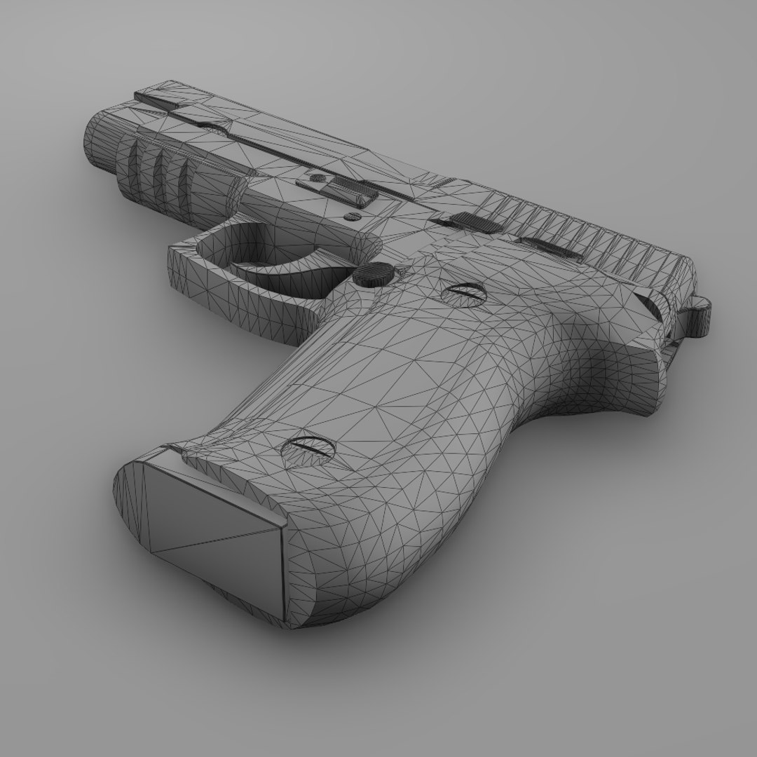 3ds Max 45mm Handgun