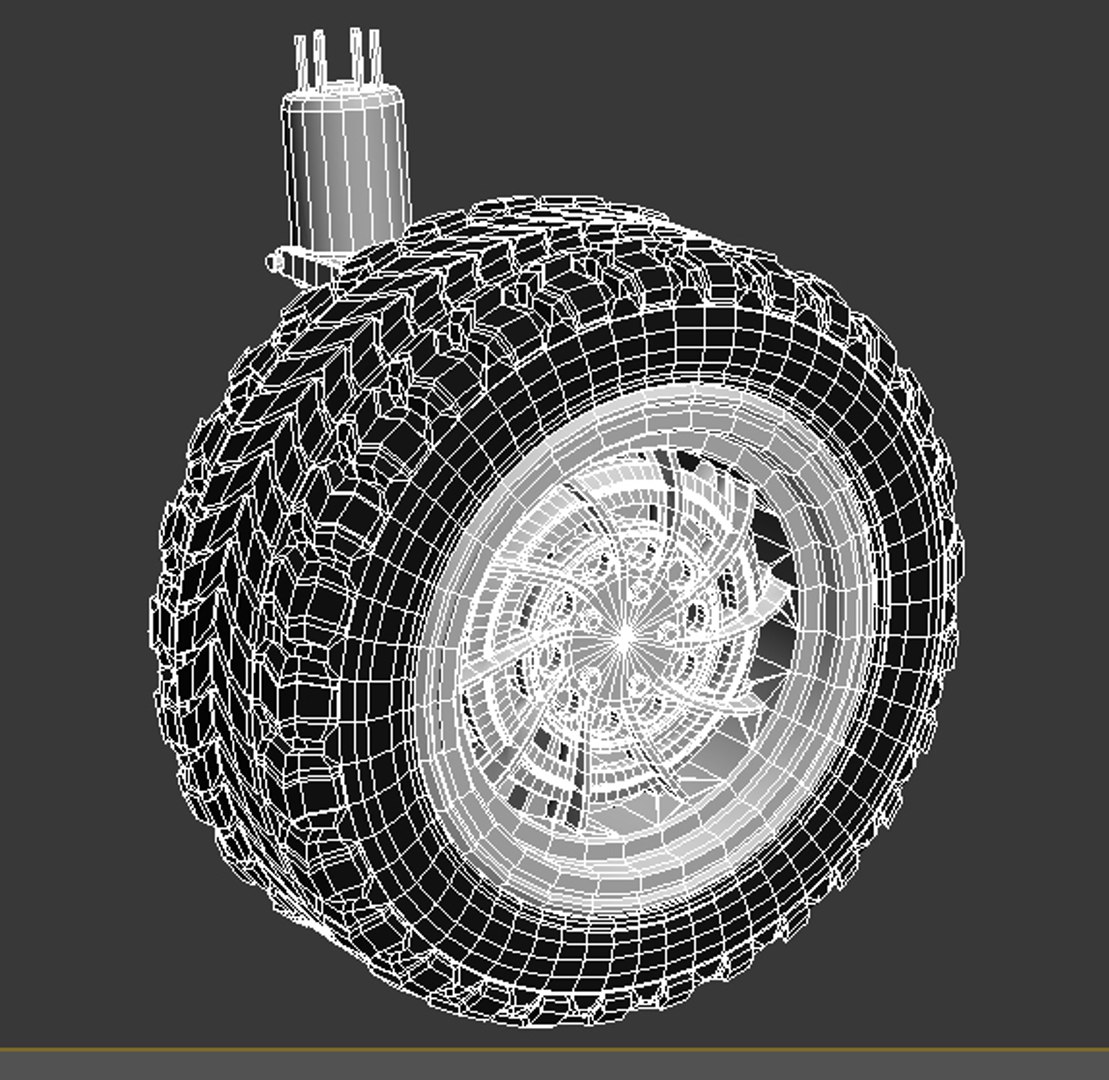 3ds Max Car Wheel Engine