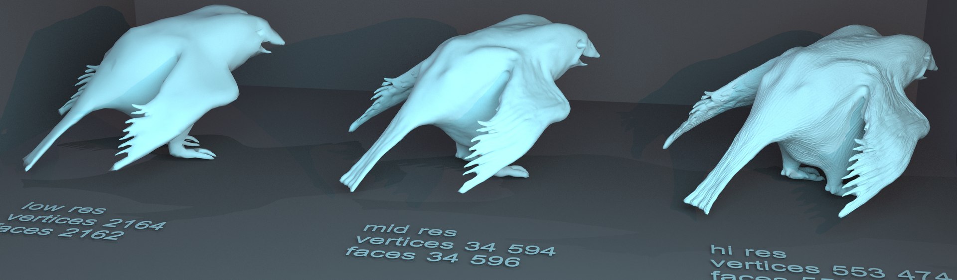 3D Mutant Bird Head - TurboSquid 1683797