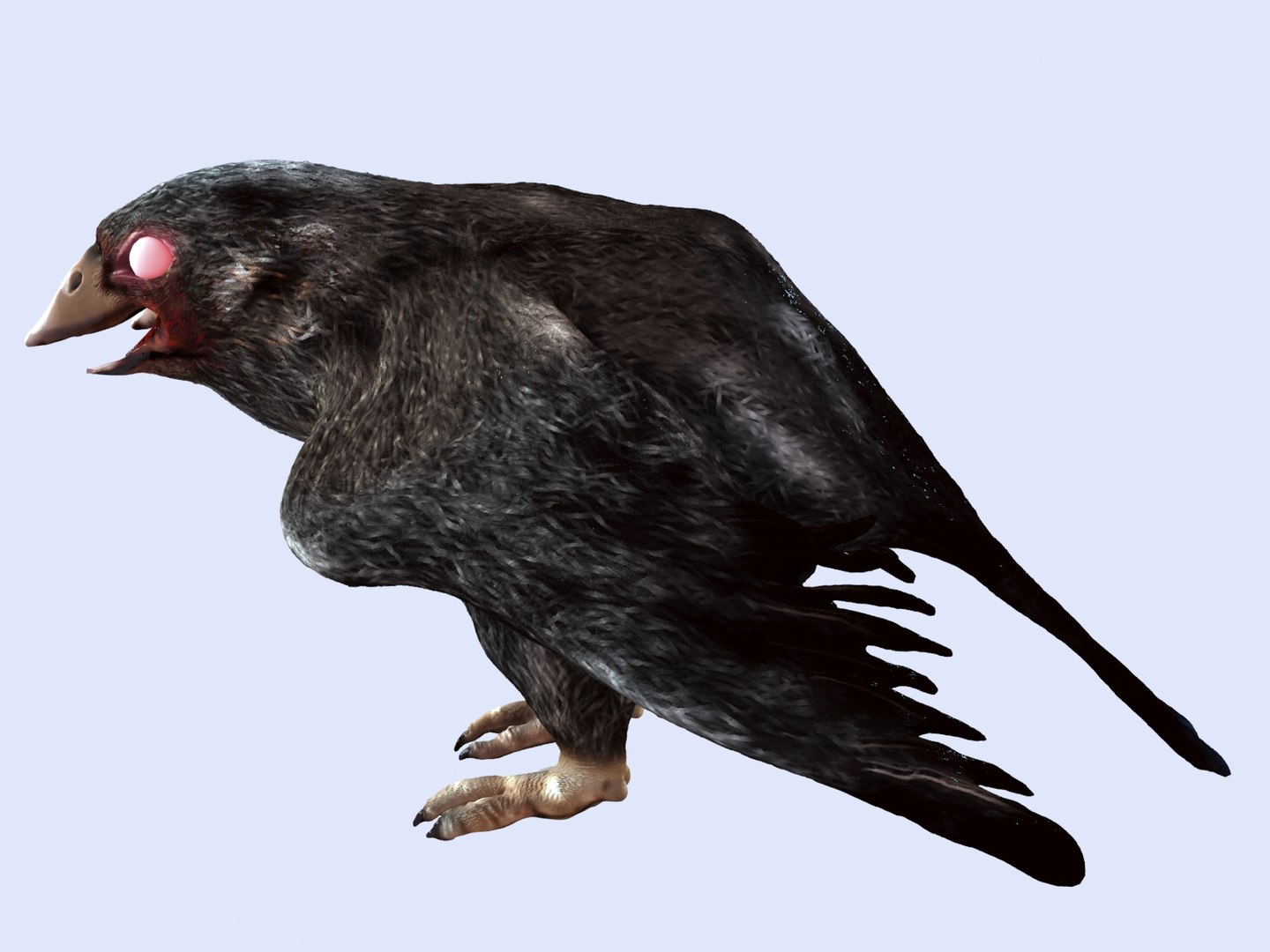 3D Mutant Bird Head - TurboSquid 1683797