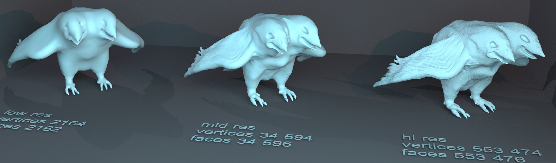 3D Mutant Bird Head - TurboSquid 1683797