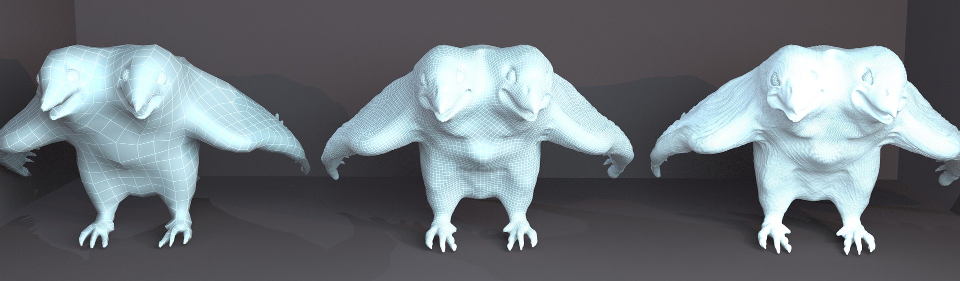 3D Mutant Bird Head - TurboSquid 1683797