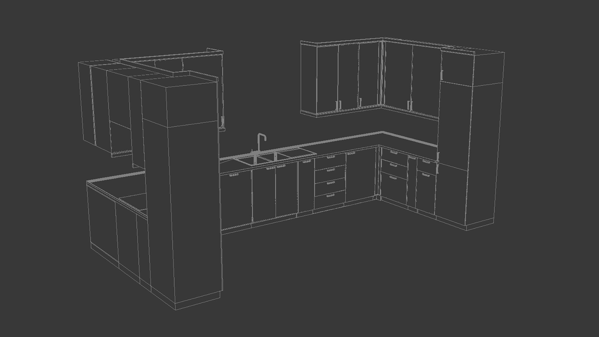 3D Kitchen Set Model - TurboSquid 2160702