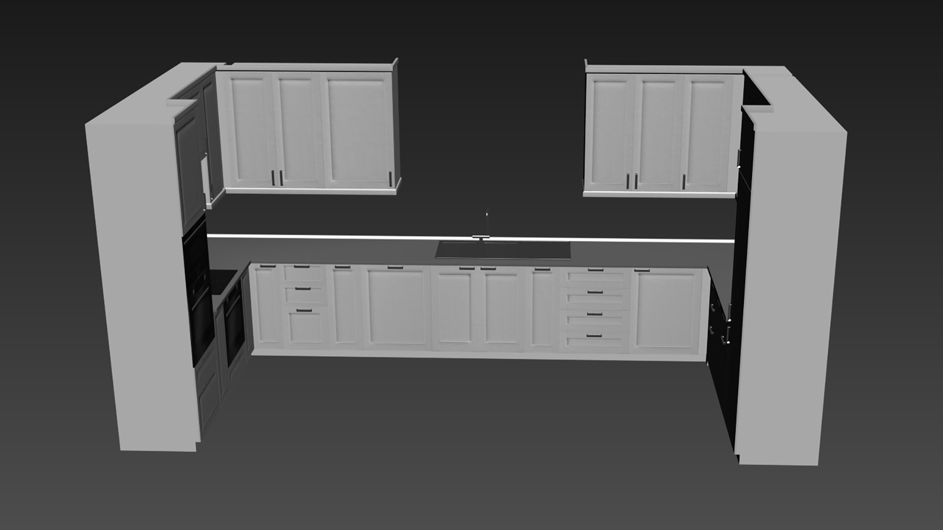 3D Kitchen Set Model - TurboSquid 2160702