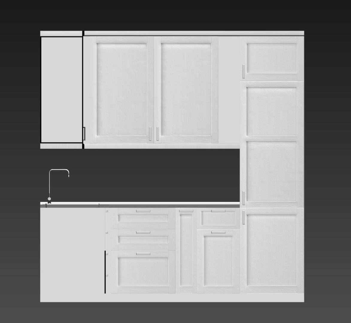 3D Kitchen Set Model - TurboSquid 2160702