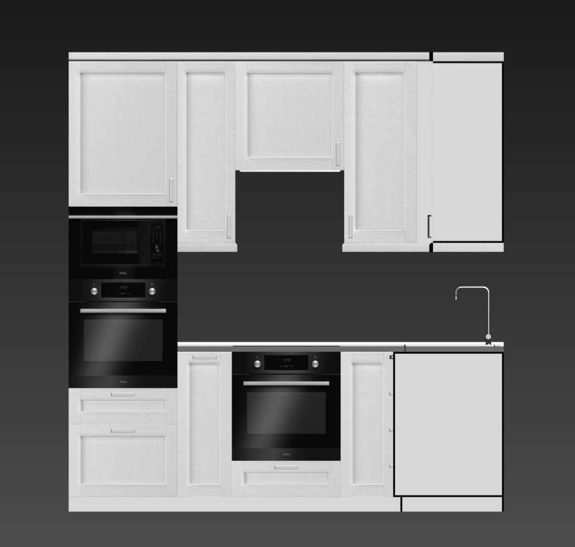 3D Kitchen Set Model - TurboSquid 2160702