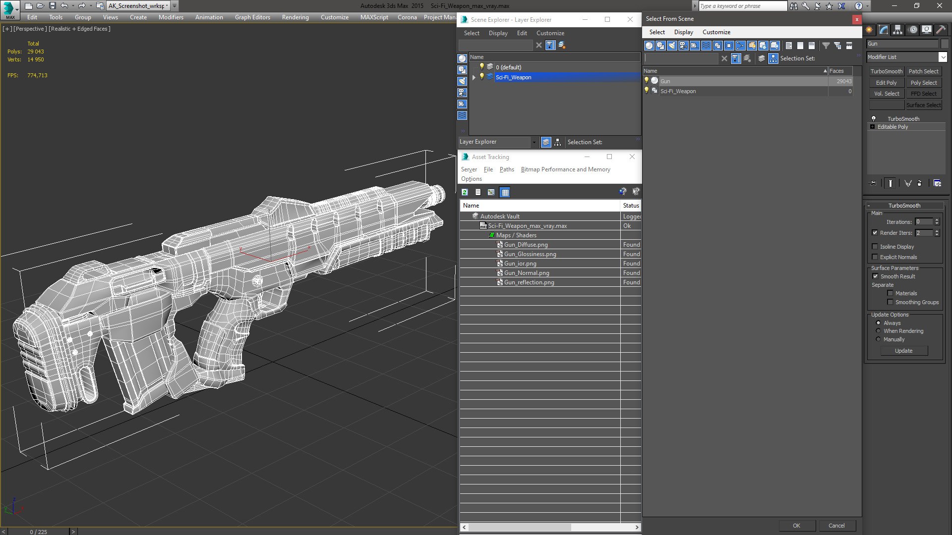 Sci-Fi Weapon 3D model - TurboSquid 2158216