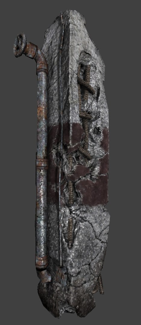 3d max old damaged pillar