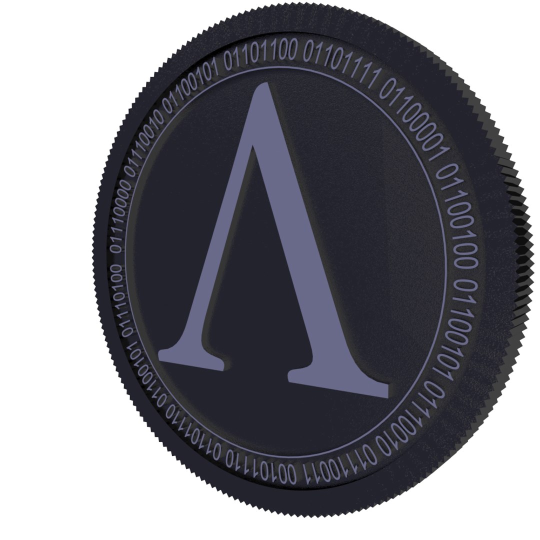 3D Model Ampleforth Black Coin - TurboSquid 1593533