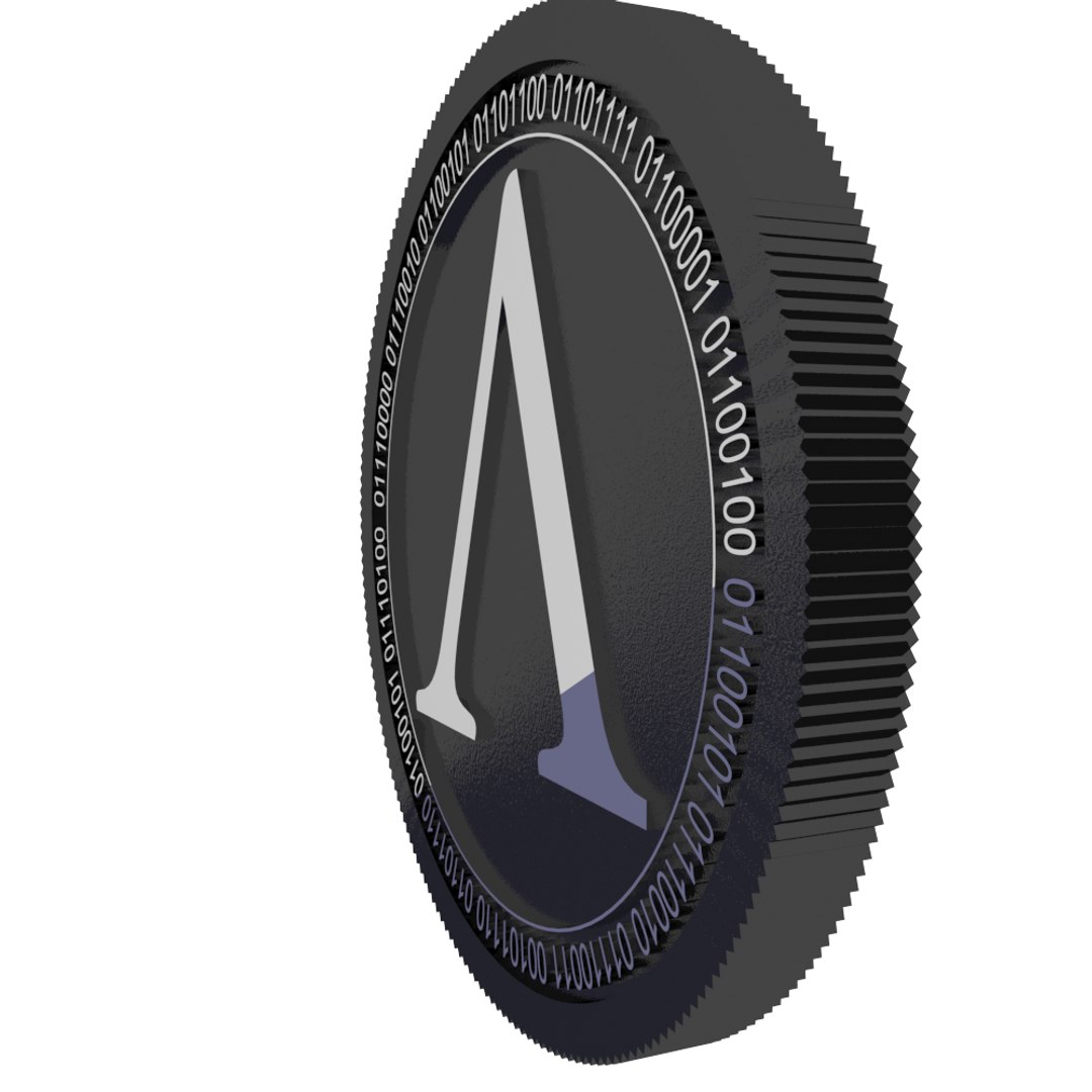 3D Model Ampleforth Black Coin - TurboSquid 1593533