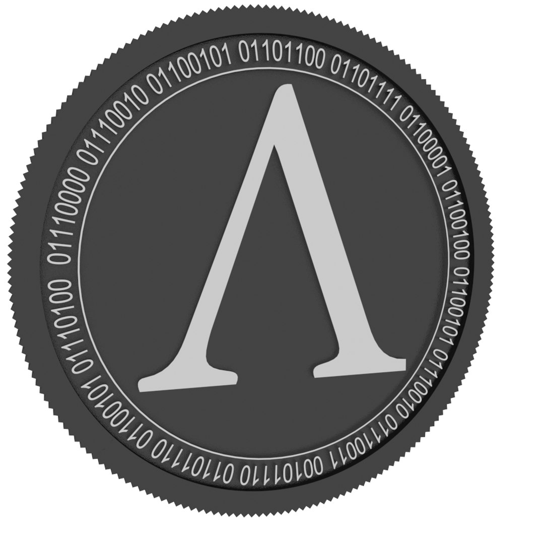 3D Model Ampleforth Black Coin - TurboSquid 1593533