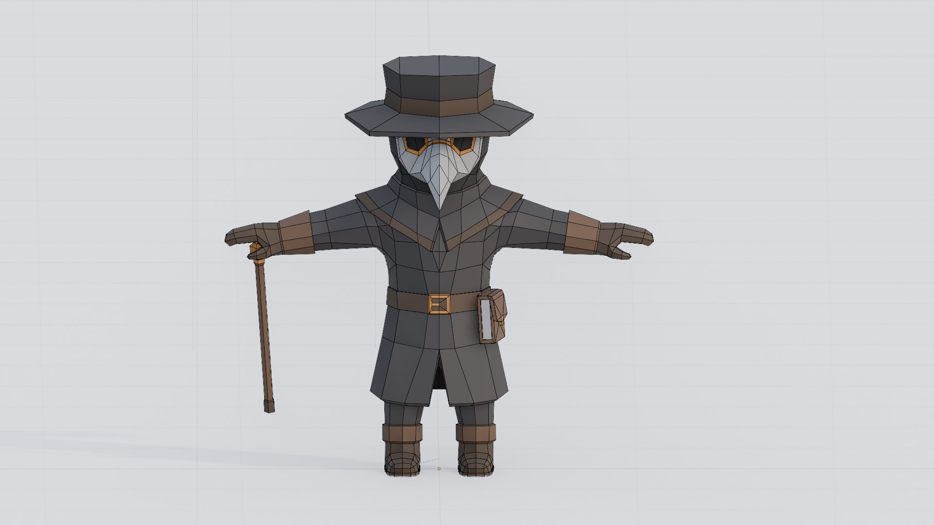 3D Model UNRIGGED ANIM VERSION LOW-POLY PLAGUE DOCTOR - TurboSquid 2444201