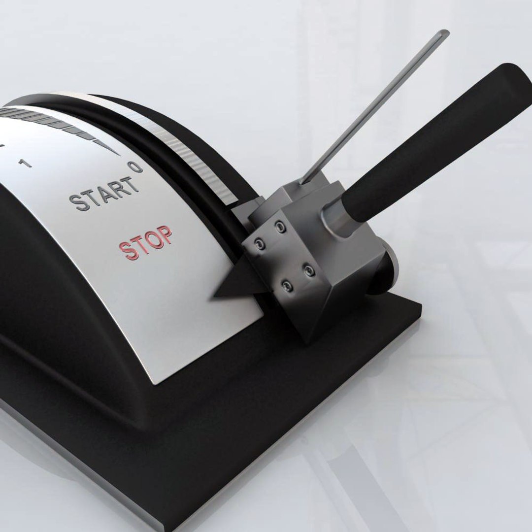 3d model maneuvering handle engine