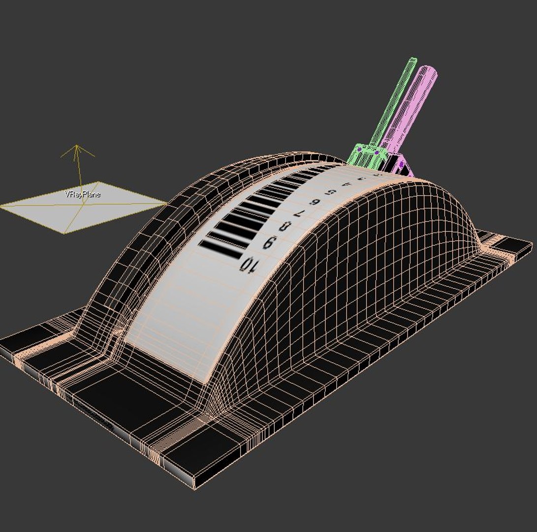 3d model maneuvering handle engine