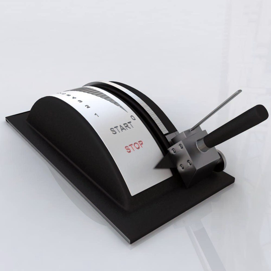 3d model maneuvering handle engine