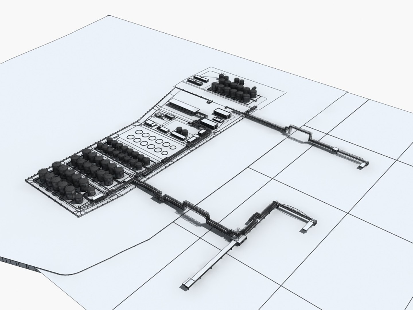 Lng terminal port 3D - TurboSquid 1372956