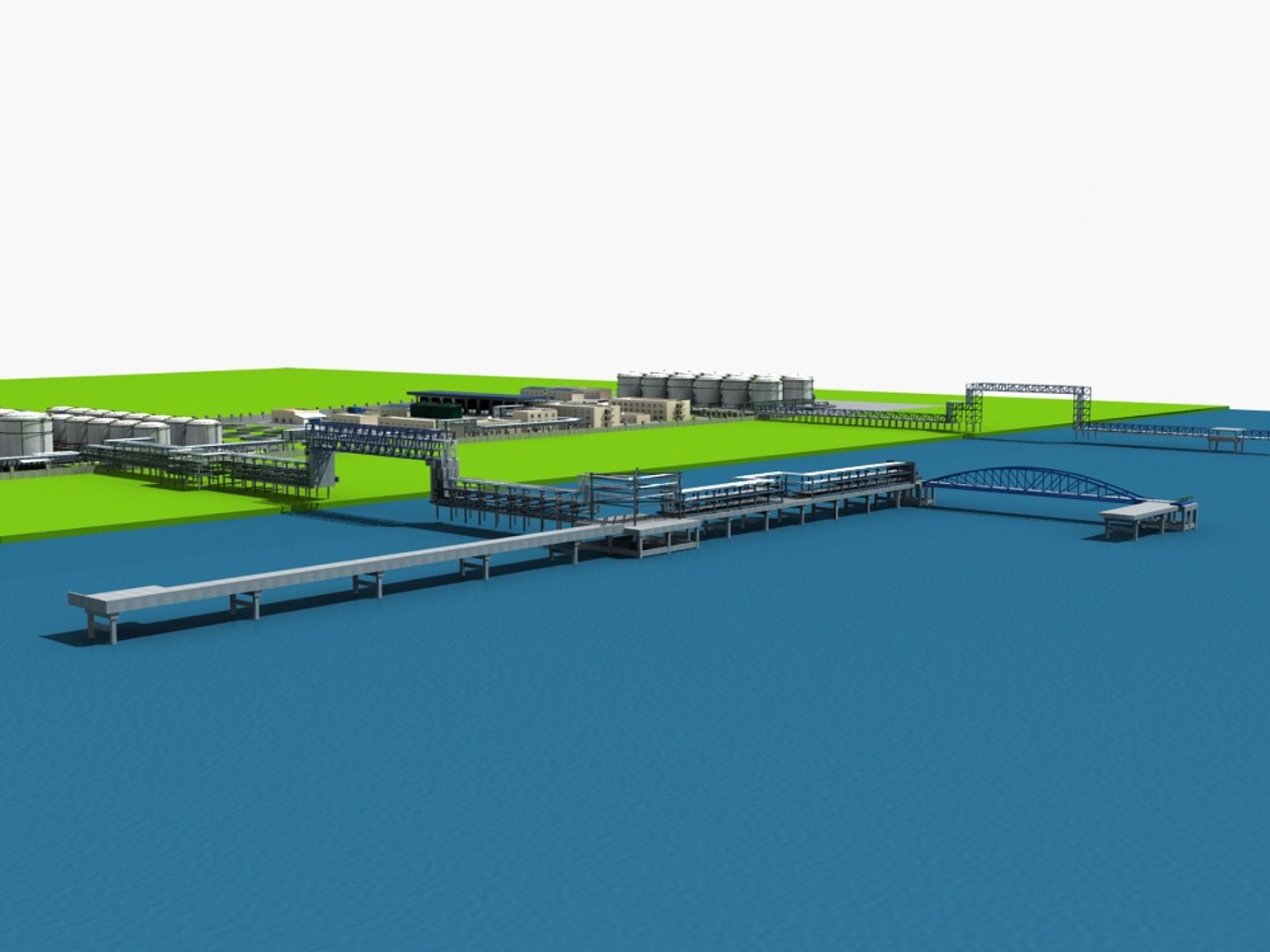 Lng terminal port 3D - TurboSquid 1372956
