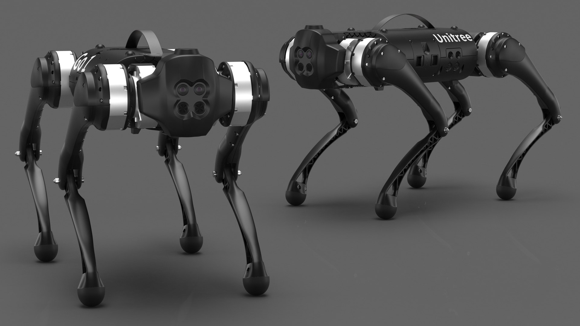 3D Black Unitree Go1 Quadruped model - TurboSquid 2131160