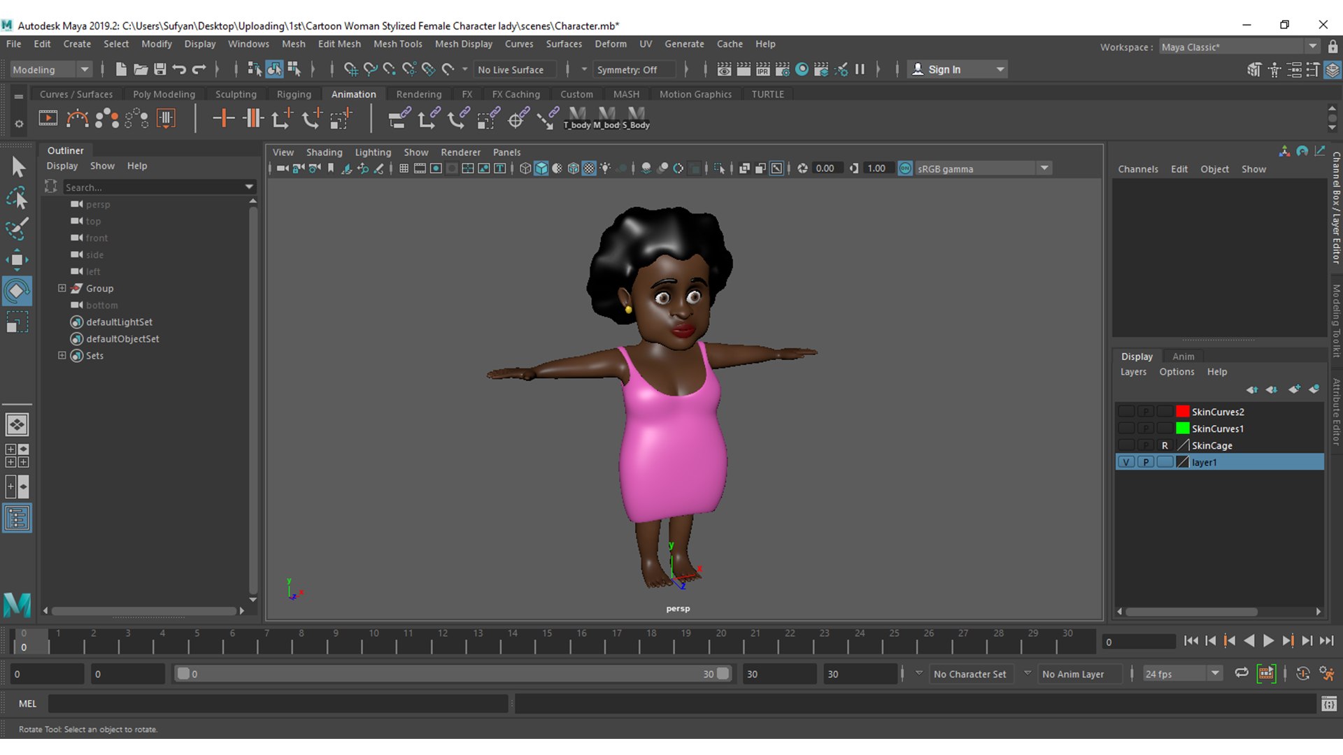 3D Cartoon Woman Stylized Female Character lady model - TurboSquid 1806760