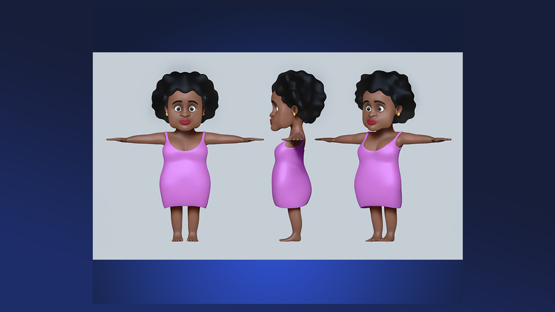 3D Cartoon Woman Stylized Female Character lady model - TurboSquid 1806760