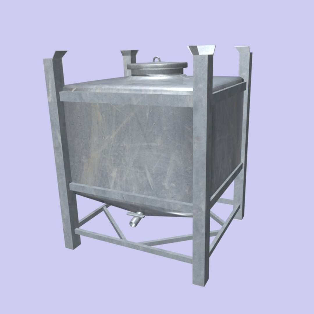 Inox Container 3d Model