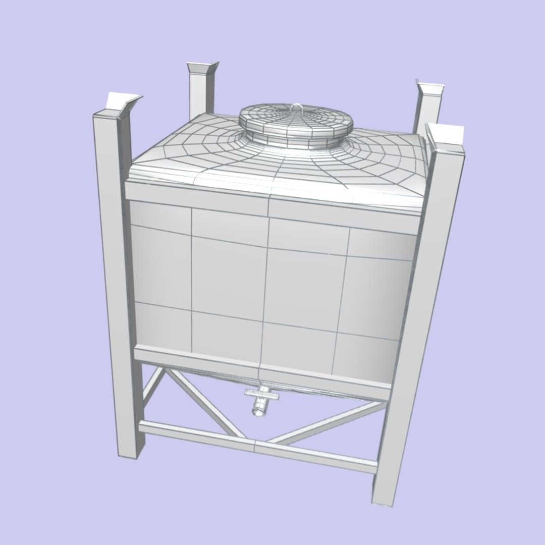 Inox Container 3d Model
